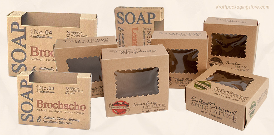 Custom Your Own Branded Kraft Soap Packaging Boxes Wholesale